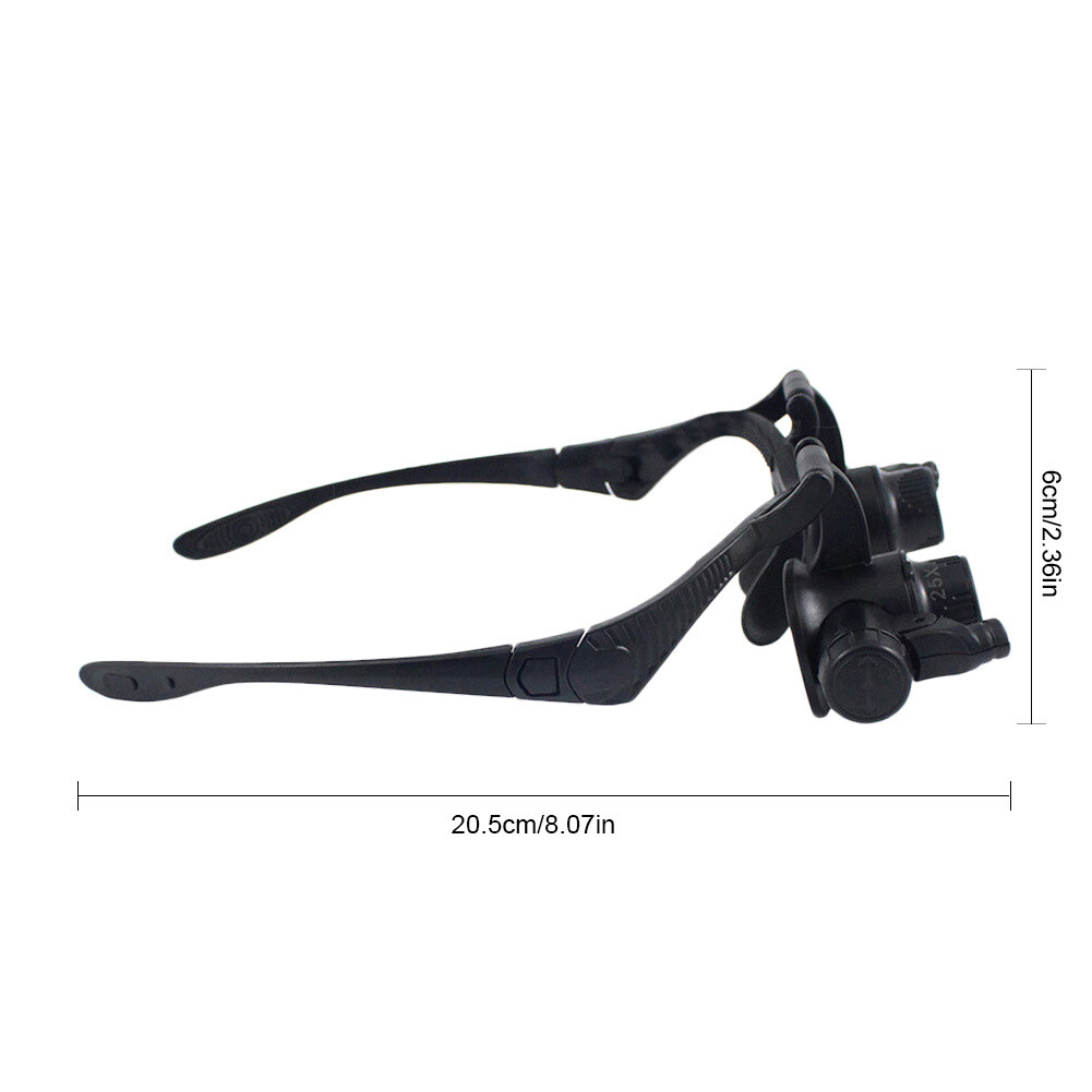 Loupe LED Magnifier Glasses Watch Repair Jeweler Microscope Tool Kit ...