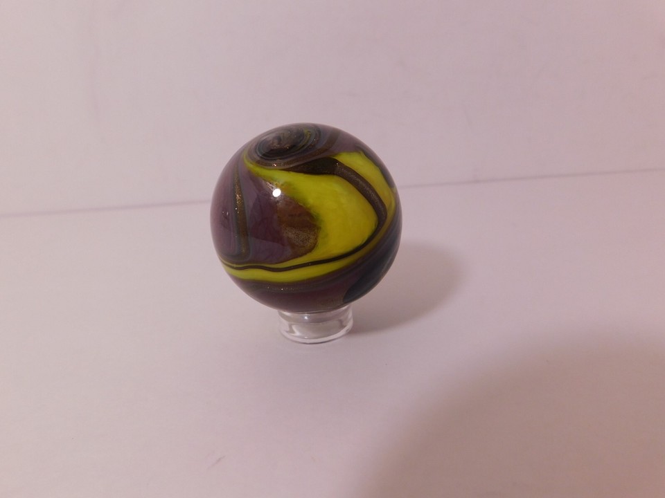 A New Stunning Handmade Reverse Corkscrew Art Glass Marble - 38 MM = 1 ...