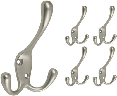 (5 Pack) (5-Pack) Light Duty Tri Hook Satin Nickel | eBay