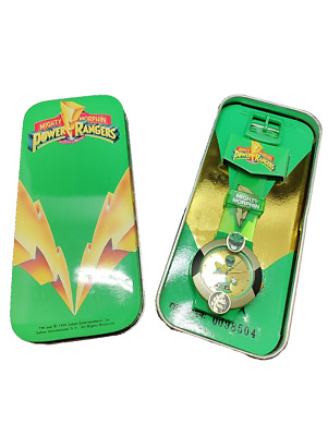 Mighty Morphin Power Rangers Green (Tommy) Watch w/Tin 1994 SABAN Open ...