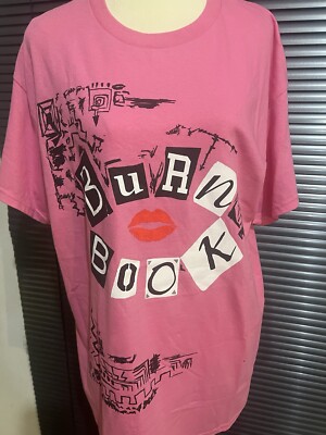 BNWT Spencer’s Licenced Mean Girls Movie Pink Burn Book Tee Size large ...