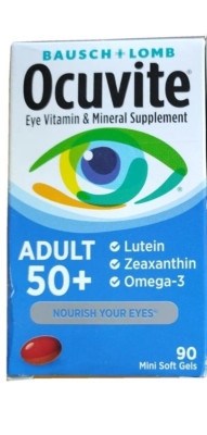 Ocuvite Adult 50+ EYE Vitamin Lutein Omega-3, 90 Mini gels Exp 01/25 ...