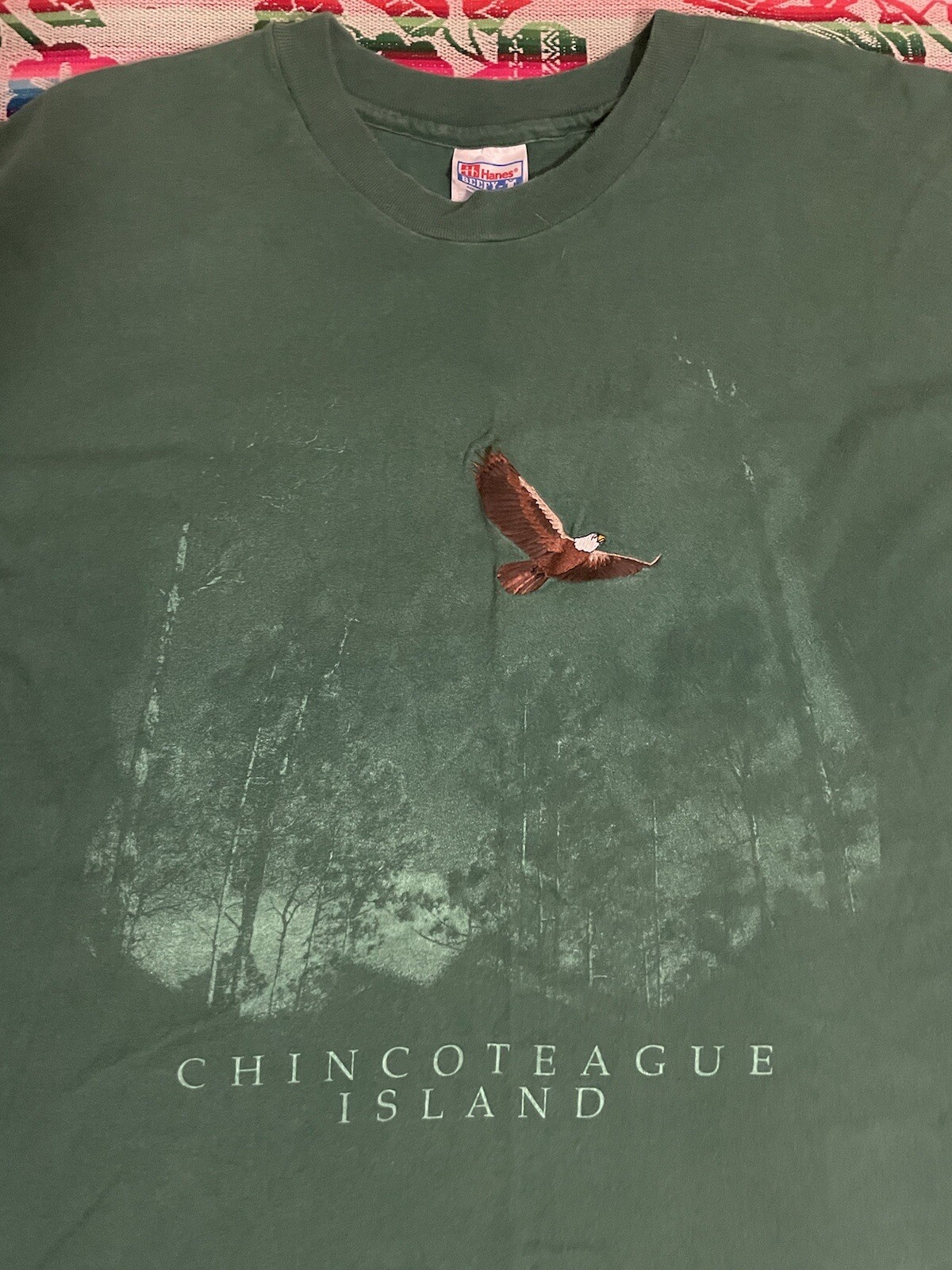 Chincoteague Island Embroidered Eagle Single Stitch T… - Gem