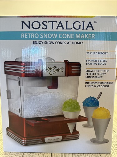 nostalgia retro snow cone maker RSM602 new in box | eBay