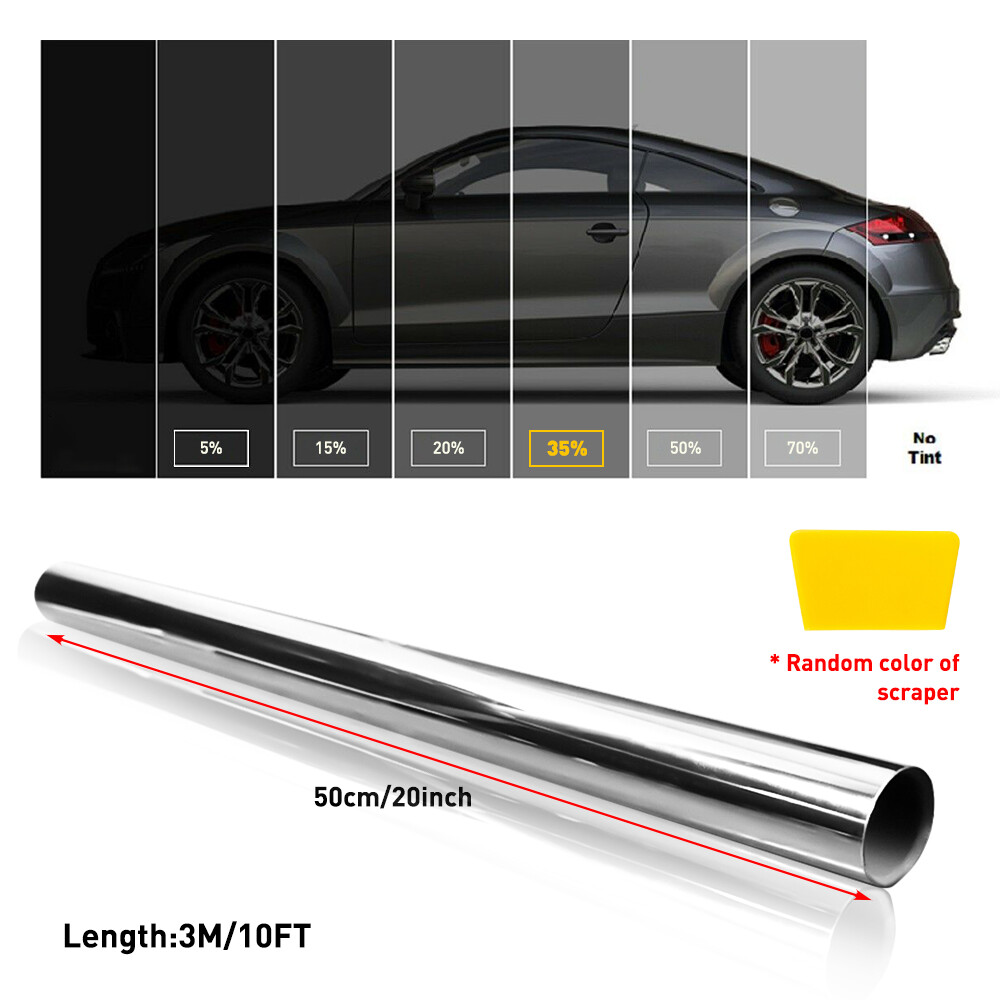 20'' 10FT 35% VLT Silver Car Home Office Glass Window TINT TINTING Film ...