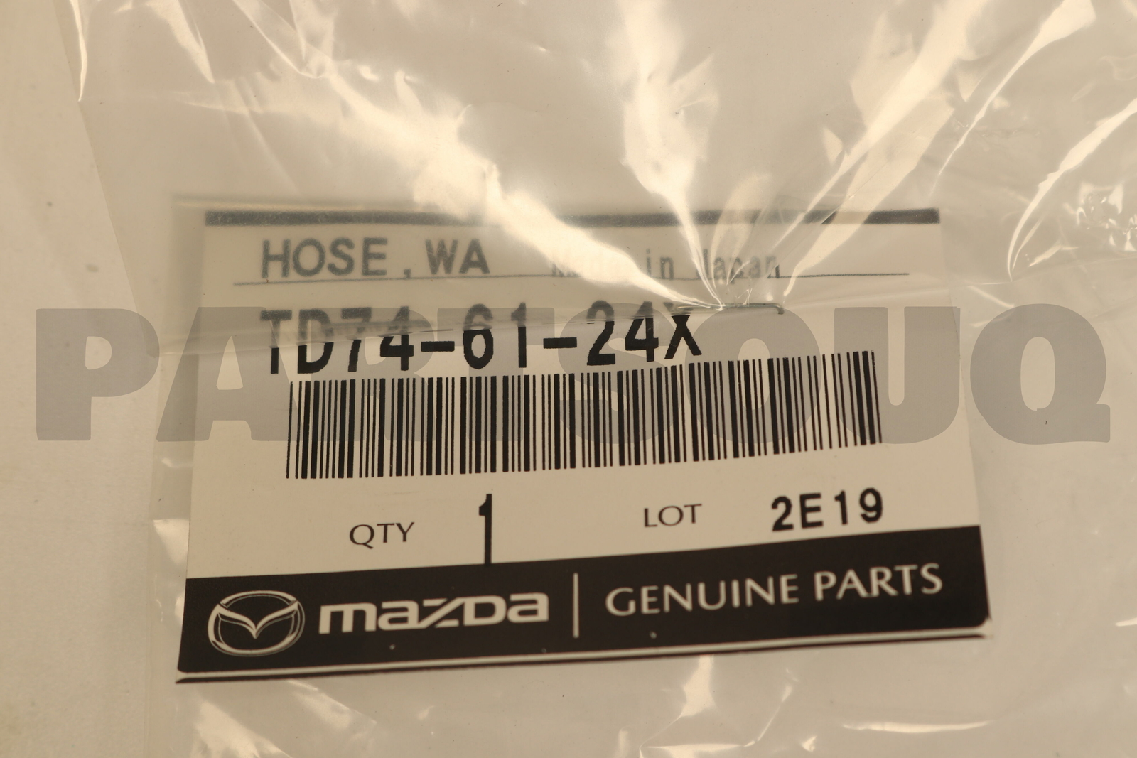 TD746124X Genuine Mazda HOSE,WATER TD74-61-24X | eBay