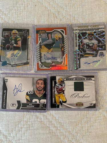 5 Card Lot Green Bay Packers Auto Autograph Rookie #ed Stars Nm Panini ...