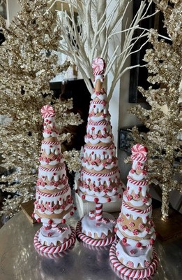 Raz Imports 2023 Jingle & Cocoa 15" Gingerbread and Peppermint Trees ...