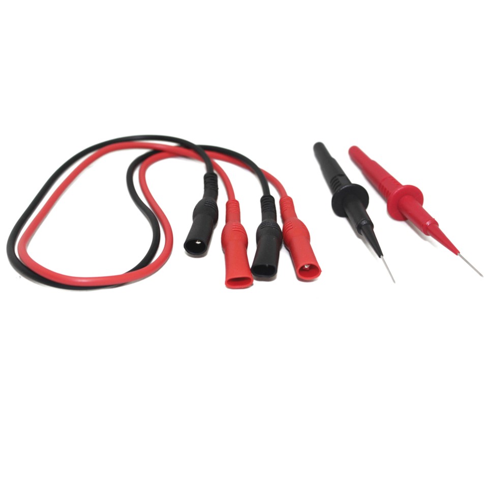 AideTek Stainless Steel Needle Tipped Tip Multimeter Probes Test Leads ...