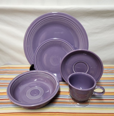 Fiesta Fiestaware Lilac Purple 5 Piece Dinner Set | eBay