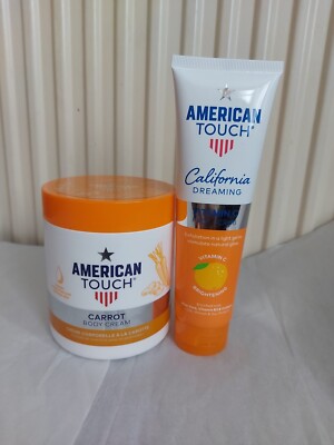 AMERICAN TOUCH CARROT BODY CREAM 500ml X 1 Tub + 1 Vit C Face Wash ...