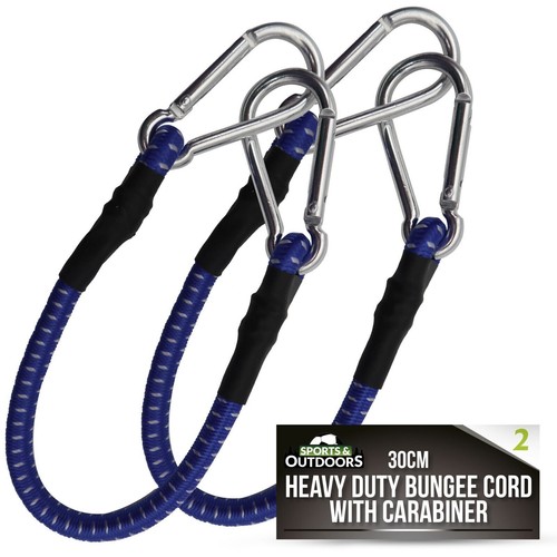 2-6pk Bungee Cords with Carabiner Clips 12" 30cm 8mm Strong Elastic ...