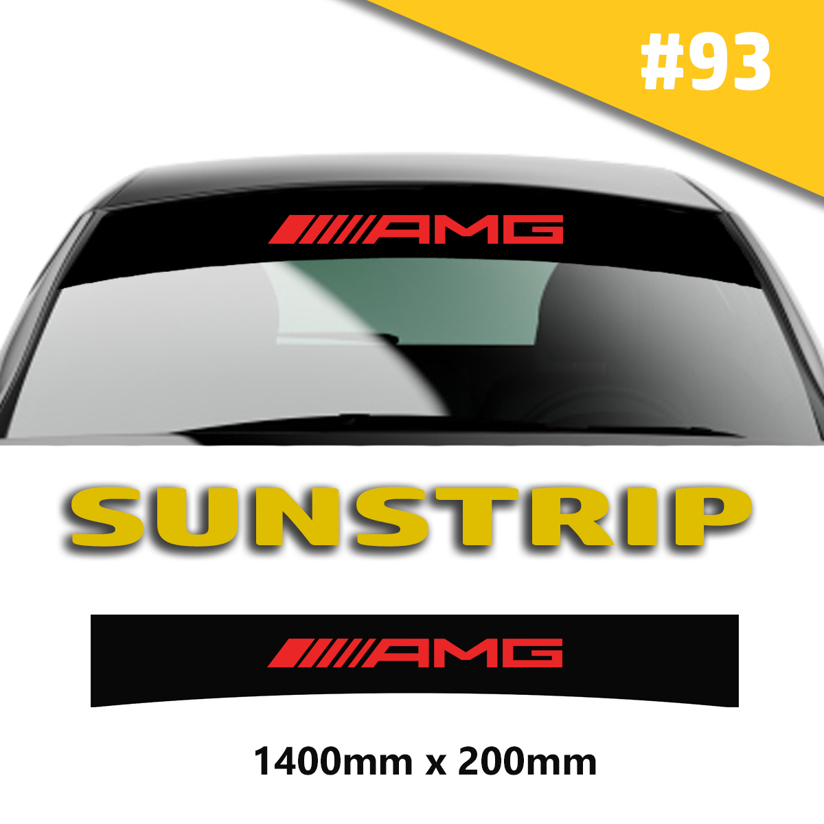 AMG Sunstrip For Mercedes Car Stickers Graphics Windscreen Stripes | eBay