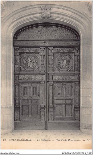 ACBP8-37-0746 - CHENONCEAUX - le château - une porte renaissance | eBay