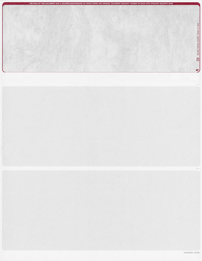 Blank Check Paper Stock Great for Payroll-Check On Top-Count/250 | eBay