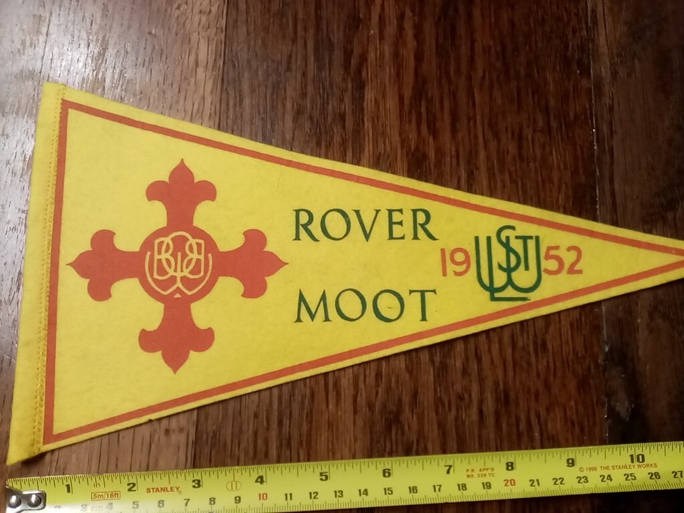 Vintage Fabric Boy Scout Pennant Rover Moot 1952 | eBay