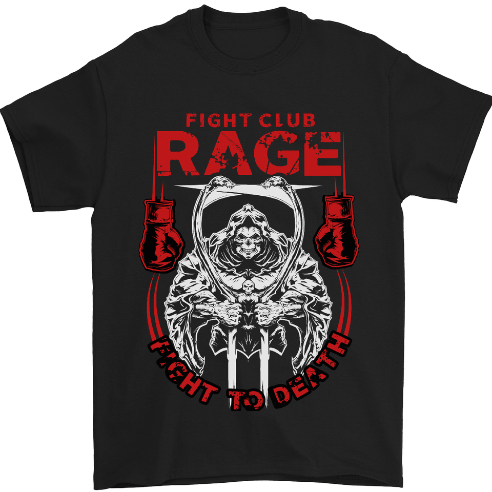 Fight Rage MMA Mixed Martial Arts Muay Thai Mens T-Shirt 100% Cotton ...