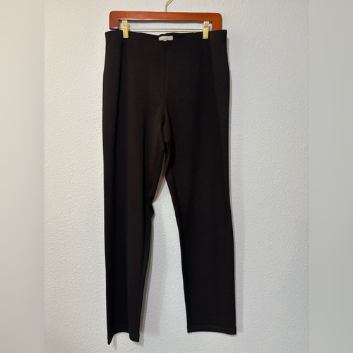 Habitat Stretch Ponte Knit Black Straight Leg Pull On Trouser Pants M ...