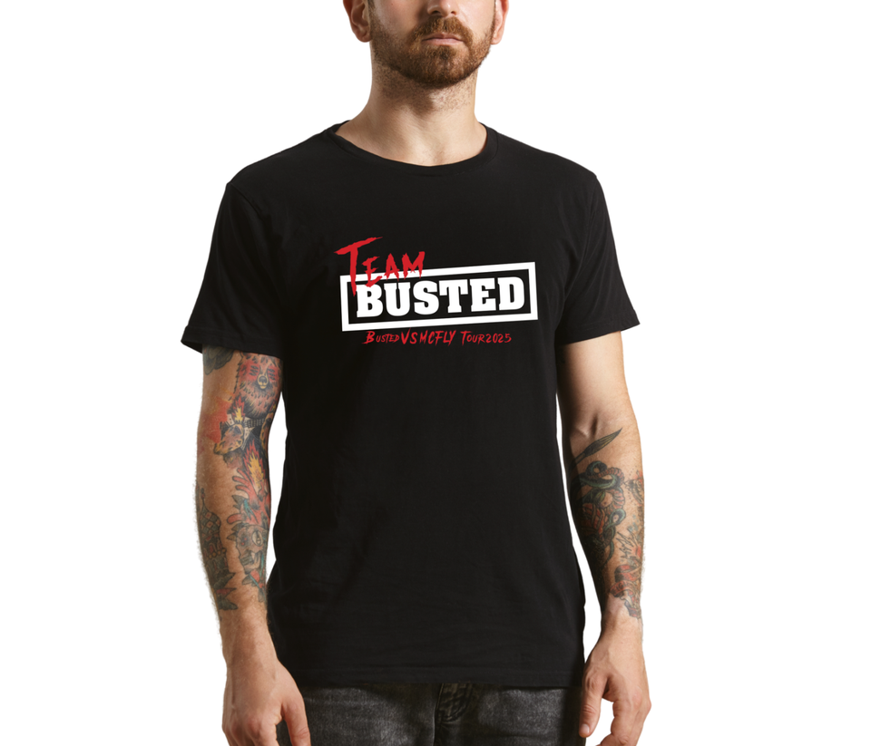 Team Busted T Shirt Busted Vs McFly 2025 Tour Unisex Uk Concert Fan Tee ...