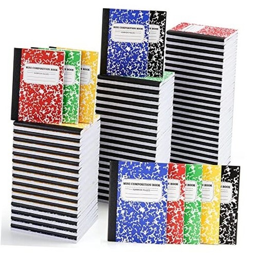 120 Pack Mini Composition Notebook Bulk, Cute Pocket 120 Pack 5 Solid ...