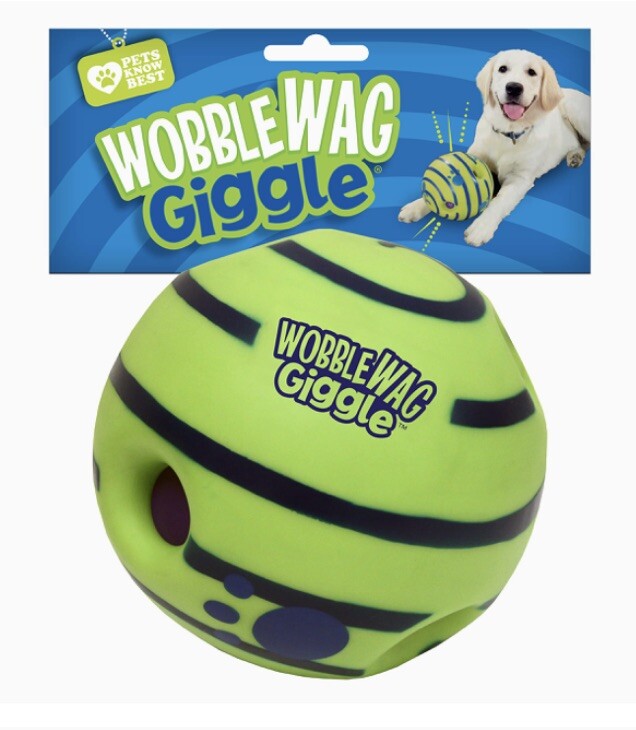 Wobble Wag Giggle Ball Dog Toy Interactive Fun Giggle Sounds Roll Shake ...