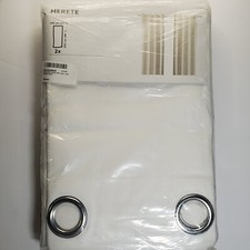 IKEA Merete 1 Pair Curtains 57x98" Beige 2 Panels Window Drapes Tan ...