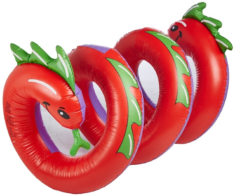 Giant Sea Serpent Pool Float Ride On Swimline Inflatable 2.4m Obstacle ...