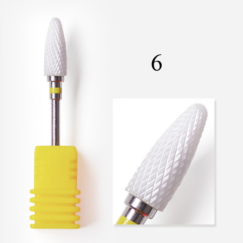 Electric Rotary File Drill Bits Head Manicure Ceramic Carbide Nail Art ...