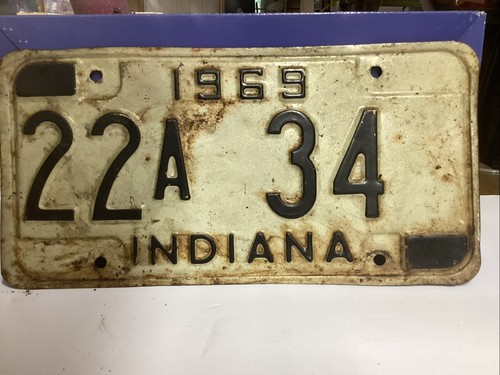Vintage 1969 Indiana License Plate - Crafting Birthday MANCAVE slf | eBay