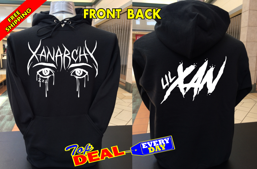 Lil Xan Xanarchy Hoodie Pullover Black Front And Back | eBay