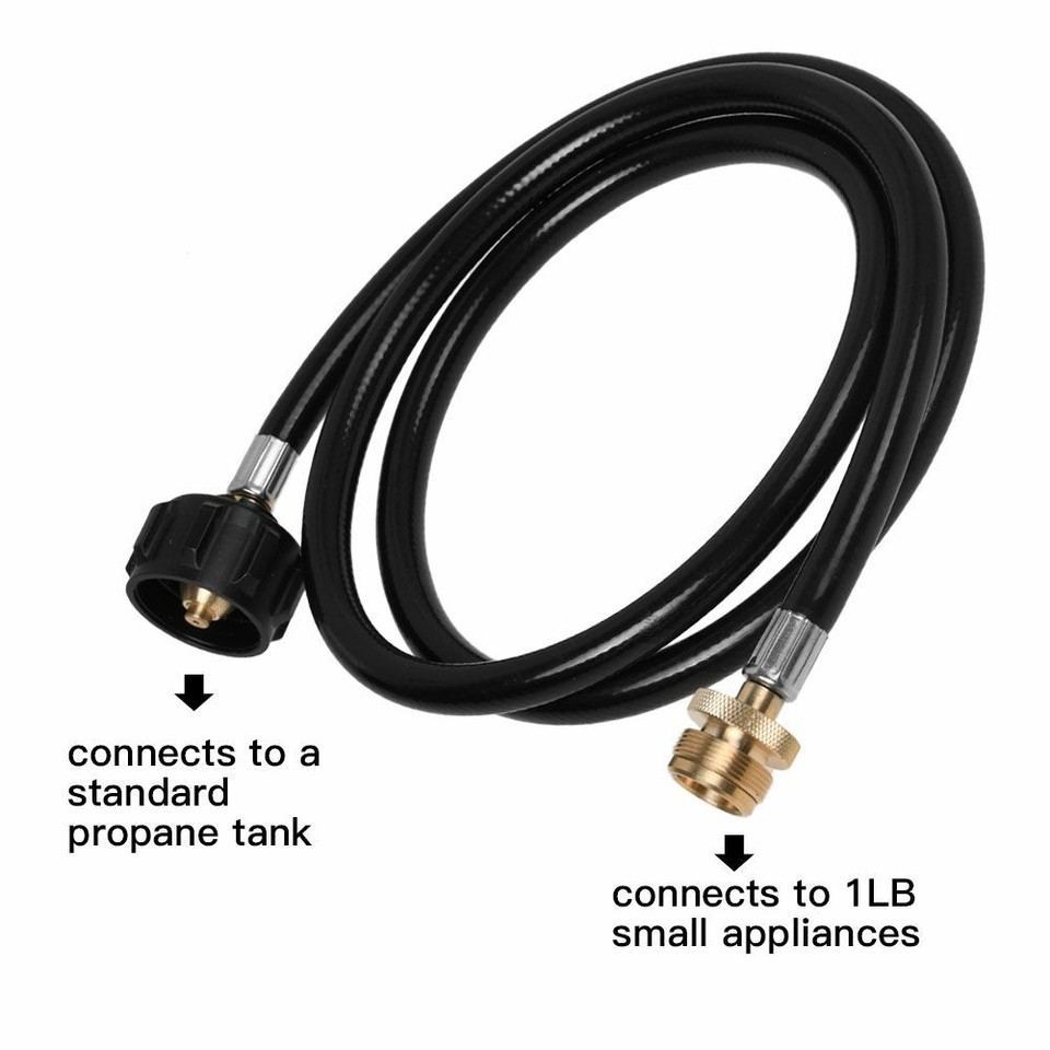 6FT QCC Propane Adapter Hose for Weber Q Gas Grill LP Tank 1lb to 20lb ...