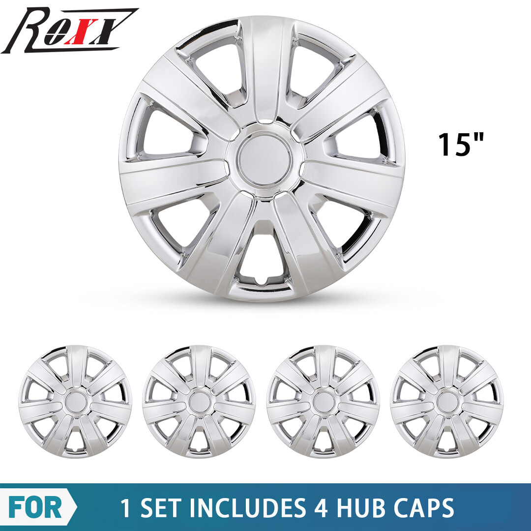15 Inch Wheel Cover Rim Snap On Full Hub Caps fit R15 Tire & Steel Rim ...
