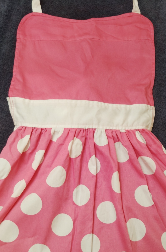 Disney Store Mini Mouse Apron Pink and White polka dots with adjustable ...