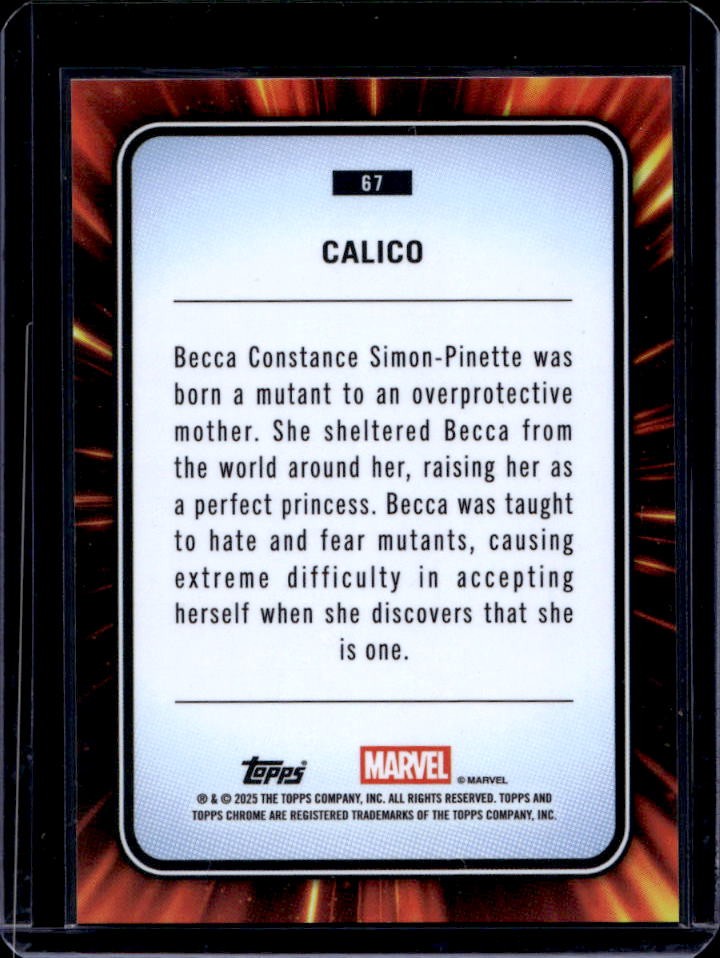 2025 Topps Chrome Marvel Calico Iron Man Red & Gold Lazer Refractor ...