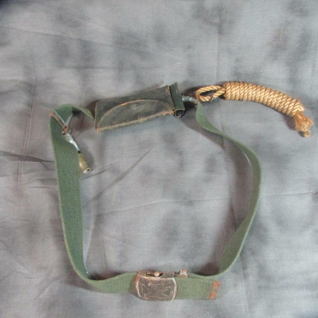 Vintage 1930 Girl Scout Belt, Cards, Whistle, etc. Old Mystic, Conn. | eBay