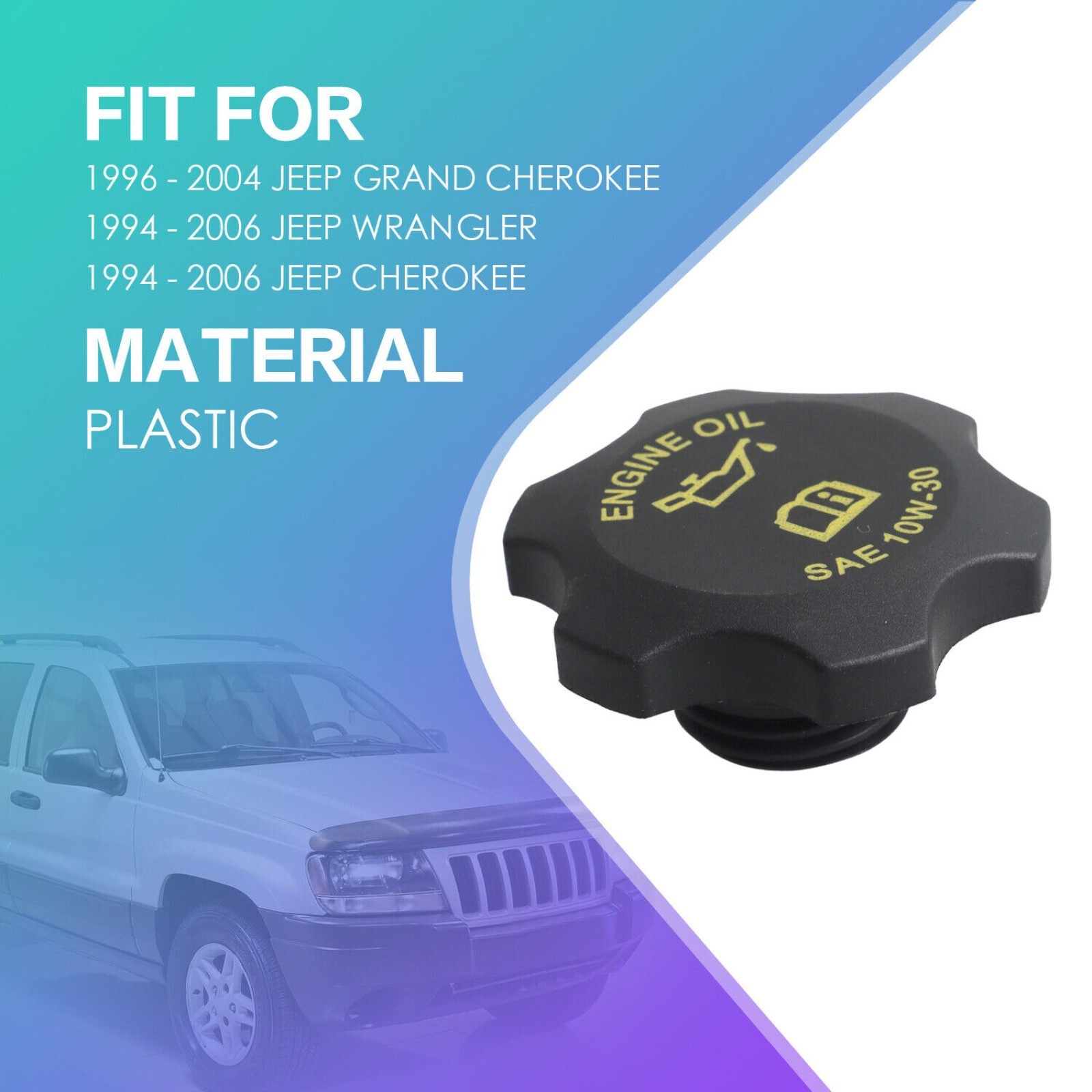 Engine Oil Filler Cap For Jeep Wrangler Cherokee Grand Cherokee 4.0L ...