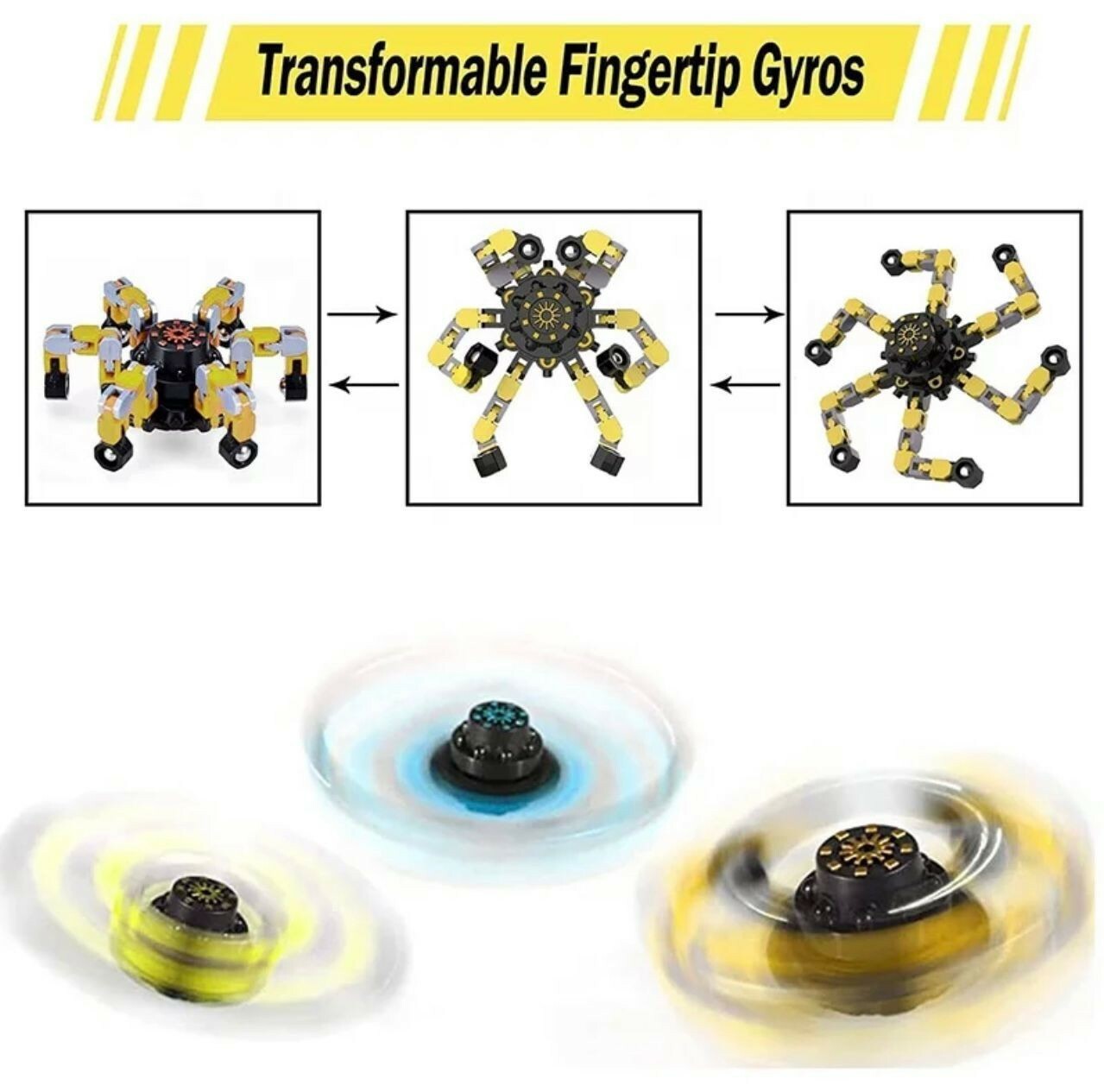 10 Days Sale!!!Deformable Fingertip Spin Top Fidget Spinner ...