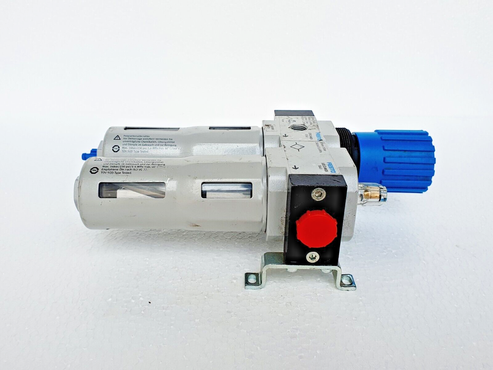 FESTO 159590 Air FRL Set 1/2" Filter Regulator Lubricator Service Unit ...