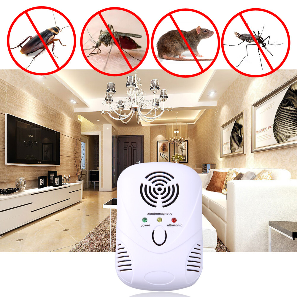 6W Electronic Ultrasonic Mouse Killer Mouse Cockroach Trap Mosquito ...