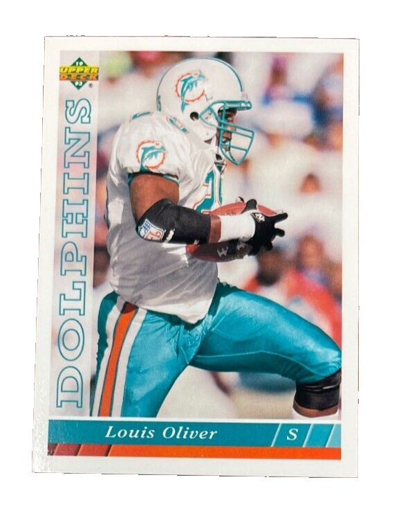 1993 UPPER DECK CARD # 496 Louis Oliver - Miami Dolphins | eBay