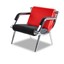 Red PU Leather Office Waiting Room Chair Sofa for Salon / Bank Guest ...