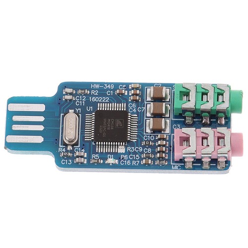 CM108 USB Drive Free USB Sound Card Laptop Computer External Sound Card ...