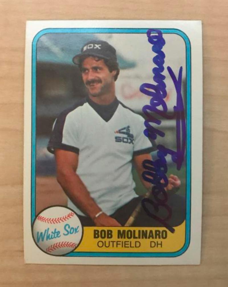 BOB MOLINARO CHICAGO WHITE SOX SIGNED AUTOGRAPHED 1981 FLEER CARD #340 ...