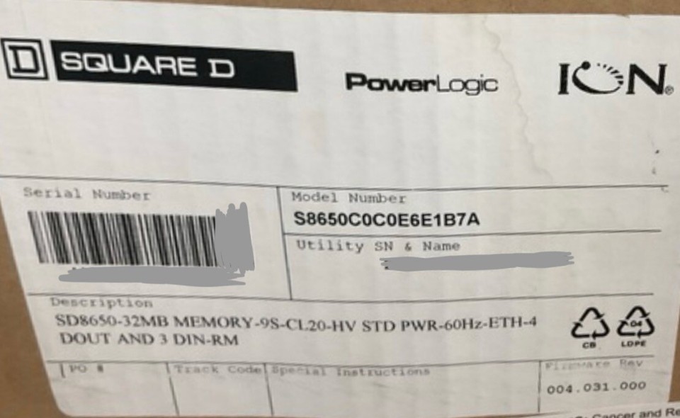 🚀NEW Schneider Electric Square D ION8650 Power Quality Meter 🔥 | eBay