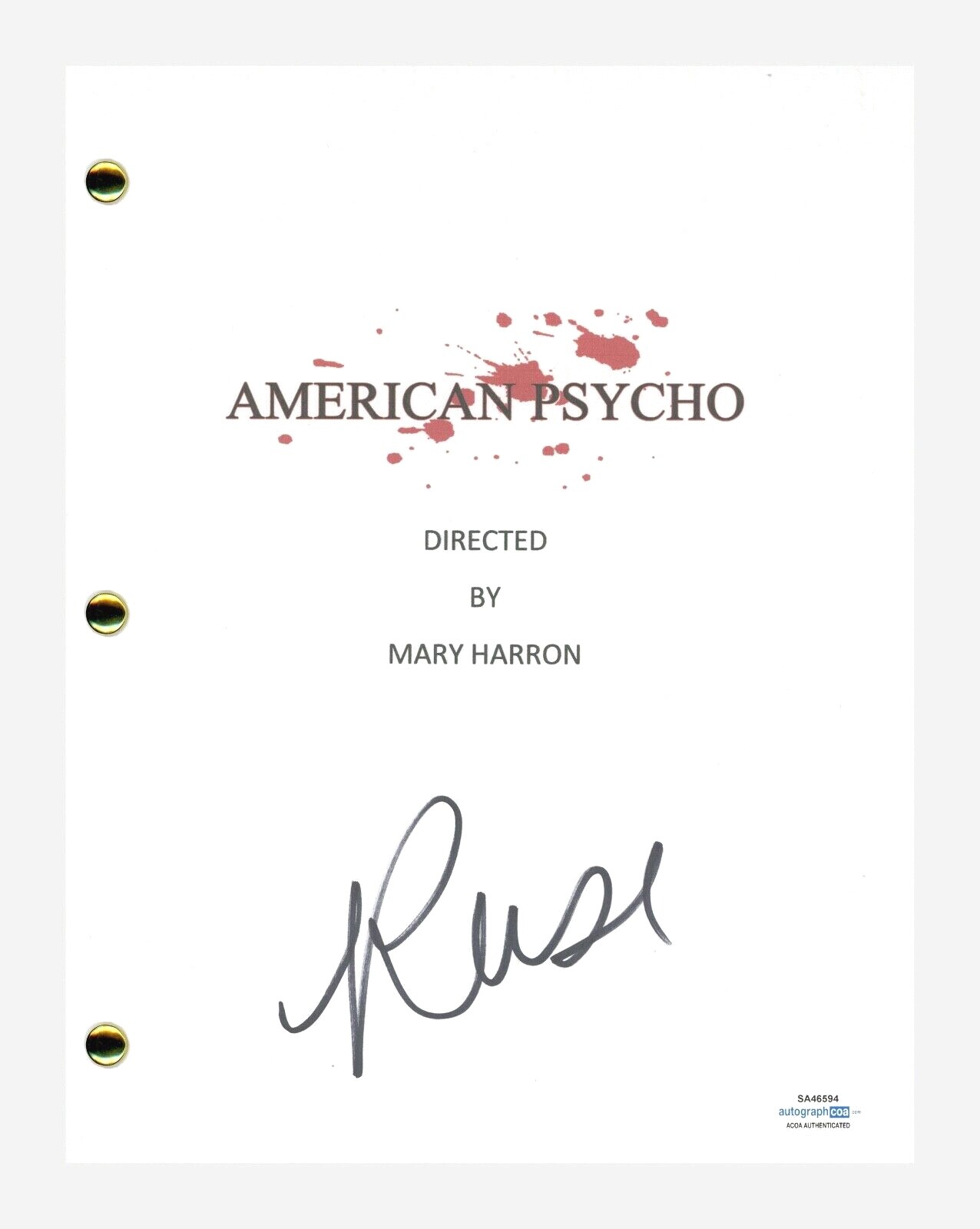 Reese Witherspoon Signed Autographed American Psycho Movie Script ACOA ...