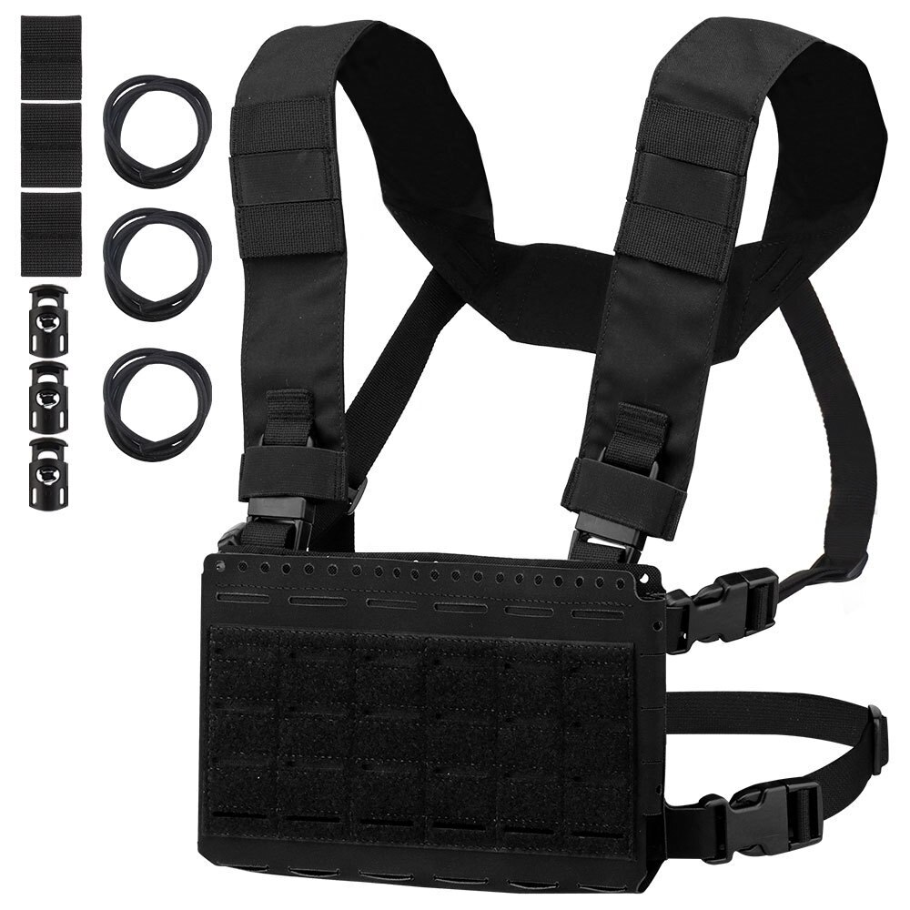 Tactical Chest Rig MK5 Triple MOLLE Placard Pouch Standalone Expandable ...