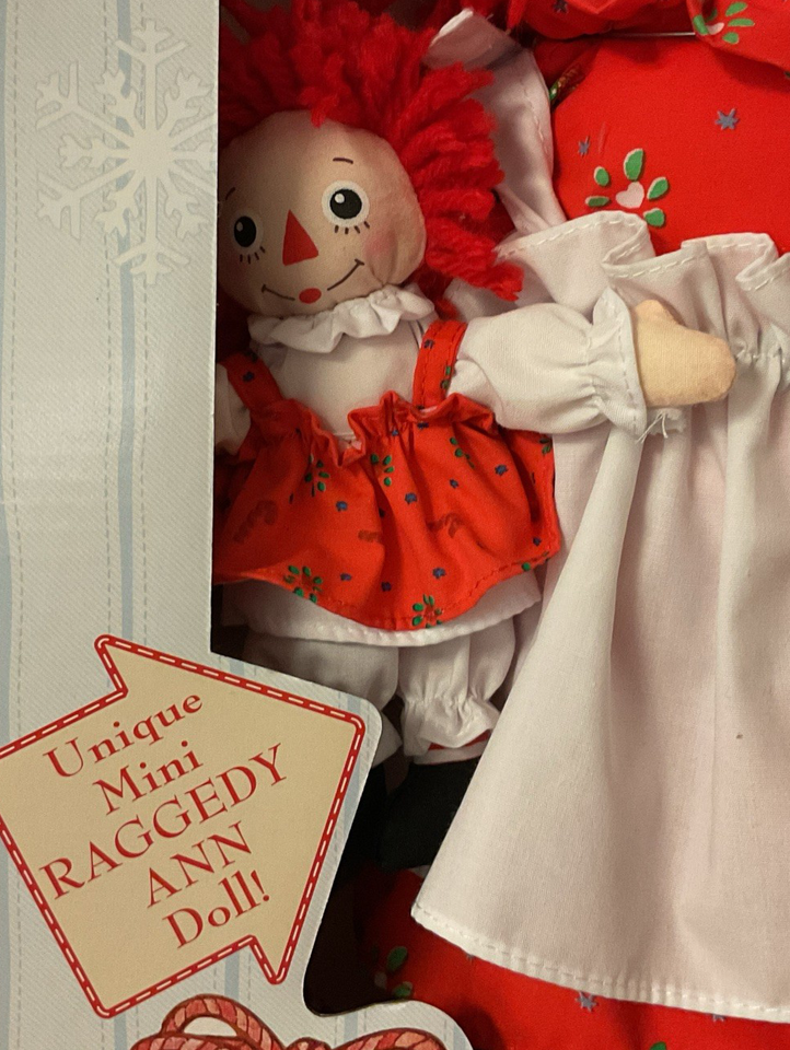 Raggedy Ann Limited Edition Holiday Doll w/ Mini Doll & Ornament ...