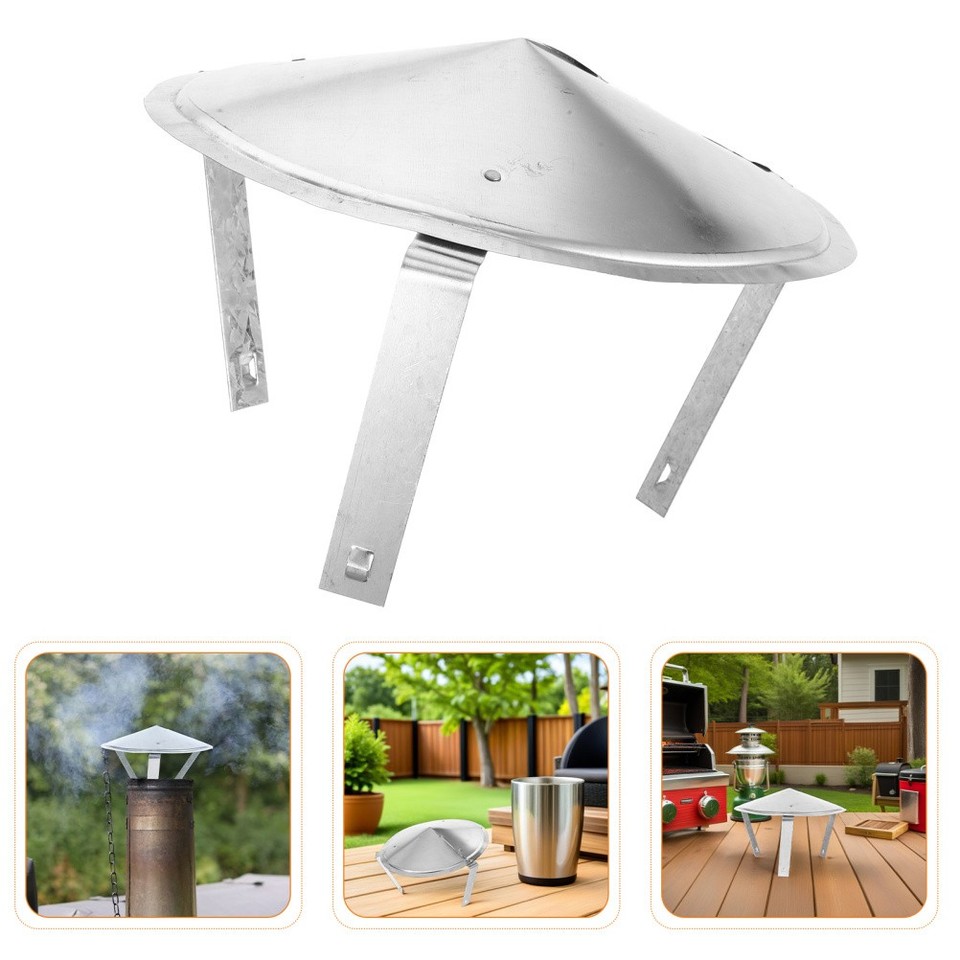 2pcs Round Roof Rain Cap Hvac Vent Galvanized Iron Chimney Cap Roof ...