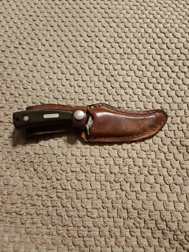 Vintage Schrade USA Old Timer 152 Sharp Finger Hunting Knife W/ Sheath ...
