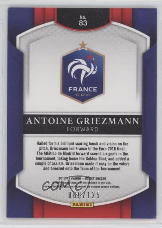 2016-17 Panini Select Terrace Neon Yellow Prizm /125 Antoine Griezmann ...